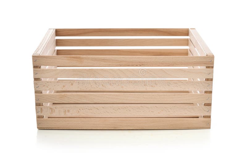Wooden box isolated stock image. Image of retro, brown - 124168557