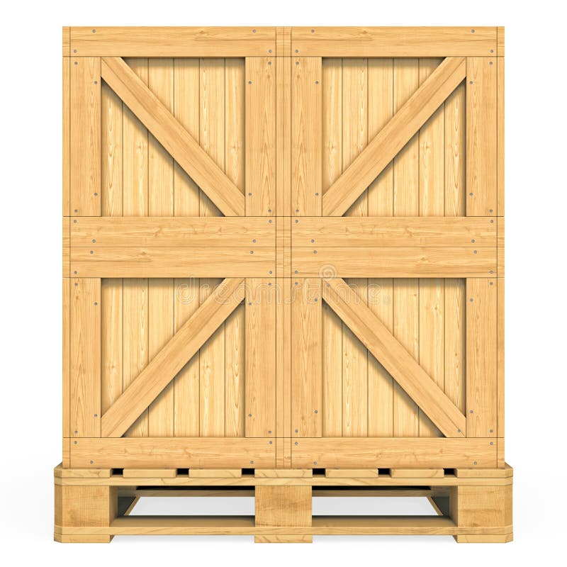 Wooden Box Isolated on White Background Stock Photo - Image of moving ...