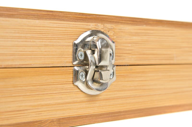 Wooden box with lock stock photo. Image of closed, security - 31837720