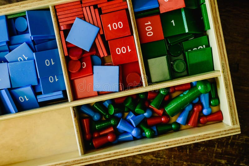 Wooden Box with Numbers To Teach Mathematics Stock Image - Image of ...