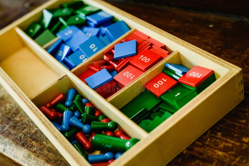 Wooden Box with Numbers To Teach Mathematics Stock Photo - Image of ...