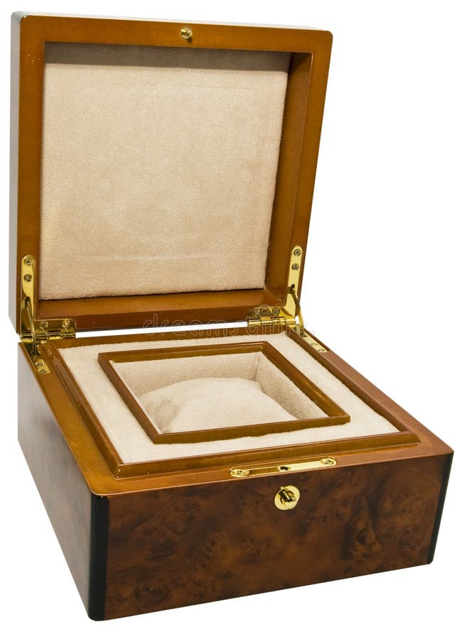 Wooden Box with Padded Inside Stock Photo - Image of storage, luxurious ...