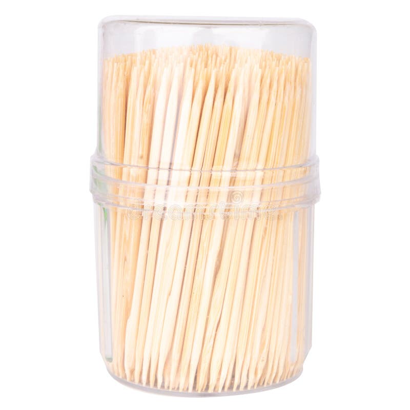 Wooden Box Toothpick Isolated on White Background Stock Photo - Image ...