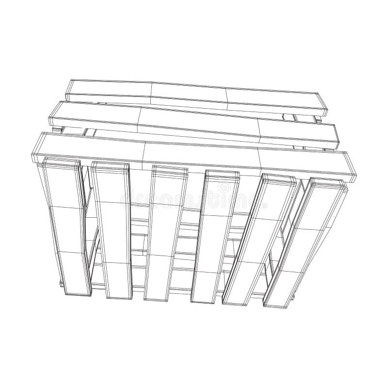 Wooden Box for Transportation and Storage Stock Vector - Illustration ...