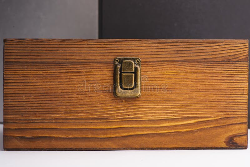 Wooden Box Treasure Chest. Isolated Stock Photo - Image of trunk, chest ...