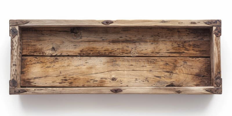 Wooden Box with Two Compartments on Wall Stock Photo - Image of ...