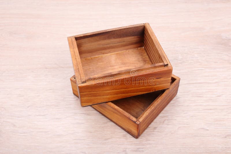 Wooden Box on Wooden Background Stock Photo - Image of wood, gift: 80064906