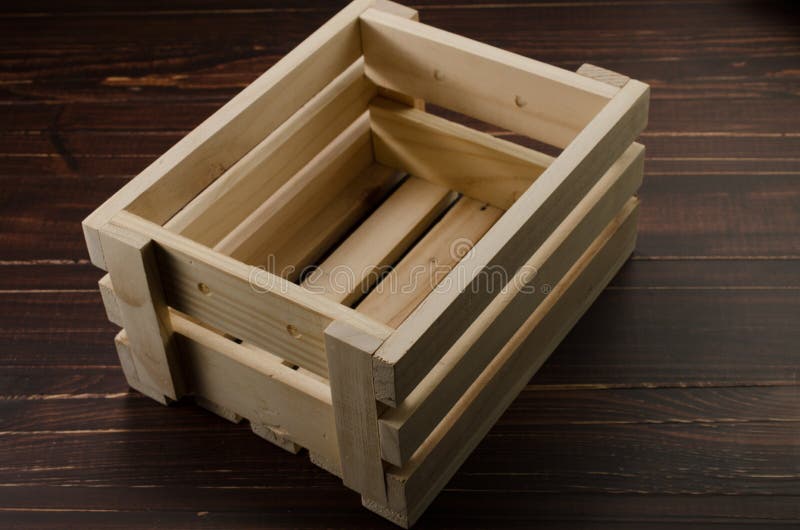 Wooden Box on Wooden Board Background Stock Image - Image of wooden ...