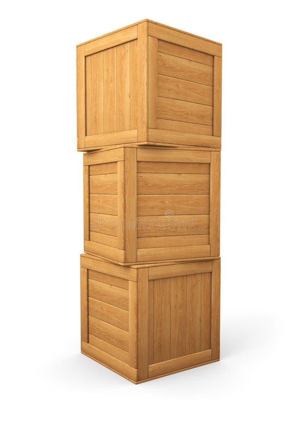 Wooden boxes pony stock illustration. Illustration of blank - 33363300