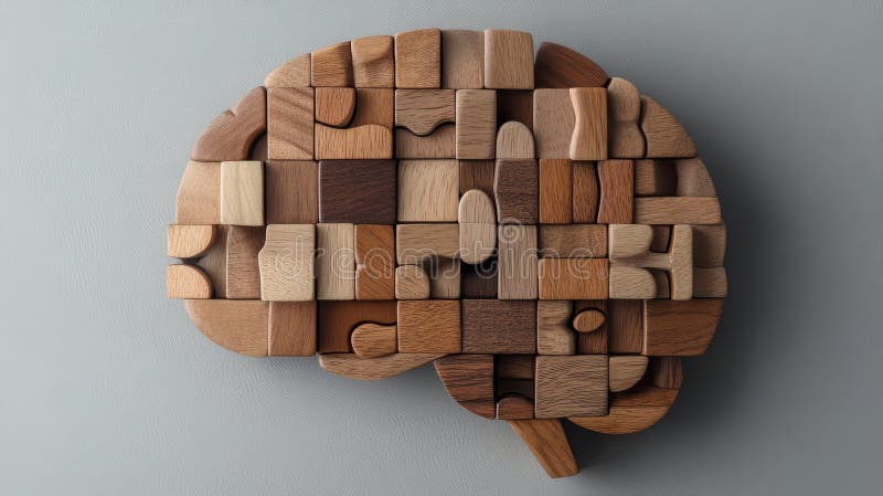 Wooden Brain Puzzle a Tangled Mind Composed of Interlocking Wooden ...