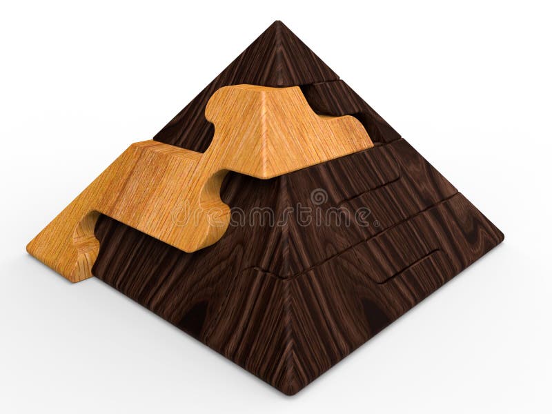 Wooden Brain Teaser stock illustration. Illustration of group - 44683188