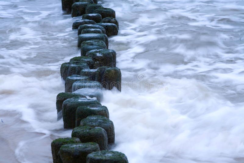 Wooden breakwater stock image. Image of wood, beam, breakwater - 21608909