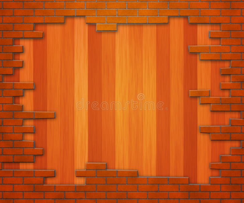 Wooden Brick Wall stock illustration. Illustration of design - 25269975