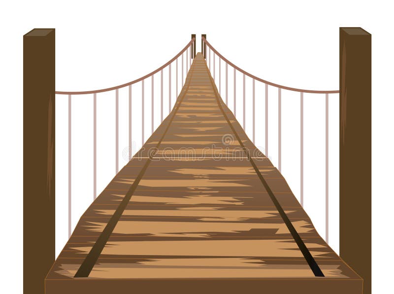 Rope Bridge Close Up stock illustration. Illustration of timber - 25668014