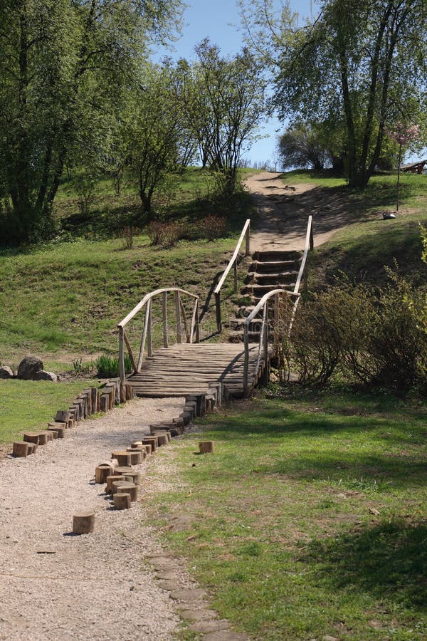 Wooden bridge stock photo. Image of scene, park, corduroy - 14045622
