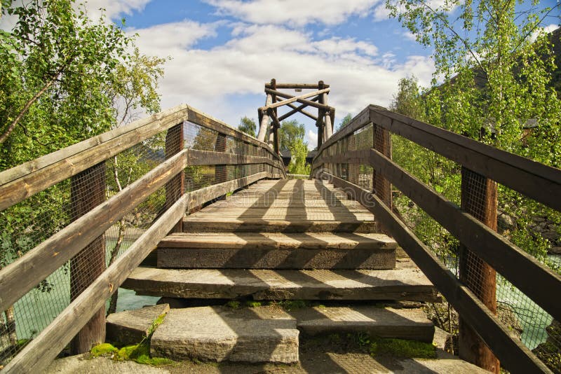 The wooden bridge stock image. Image of bridge, scene - 21094091