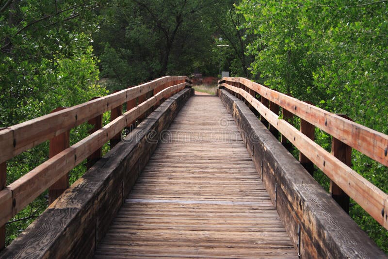 Wooden Bridge stock image. Image of success, creek, green - 5384813