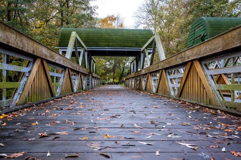 Wooden bridge. stock photo. Image of boardwalk, beauty - 85533306