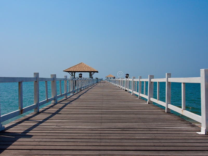 Wooden bridge at the beach stock photo. Image of relax - 28788936