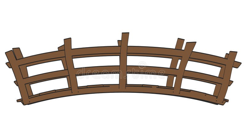 Wooden bridge stock illustration. Illustration of wood - 35730887