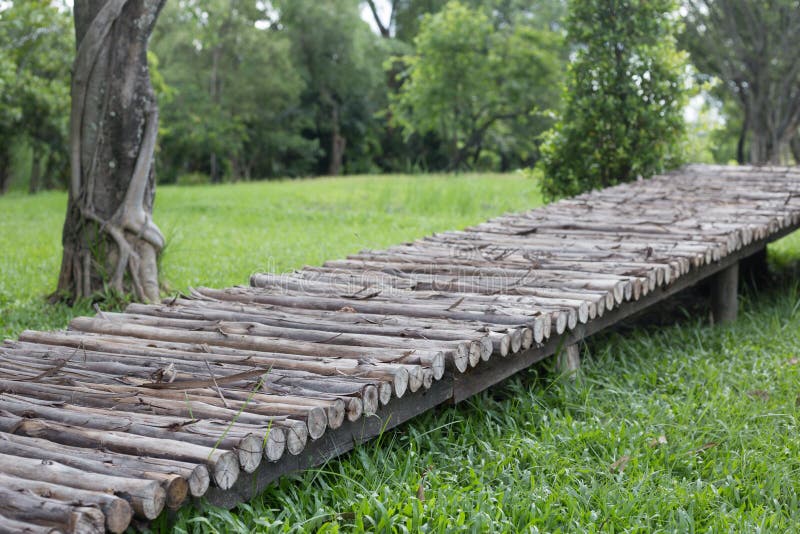 Wooden bridge. stock photo. Image of tourism, thailand - 95124678