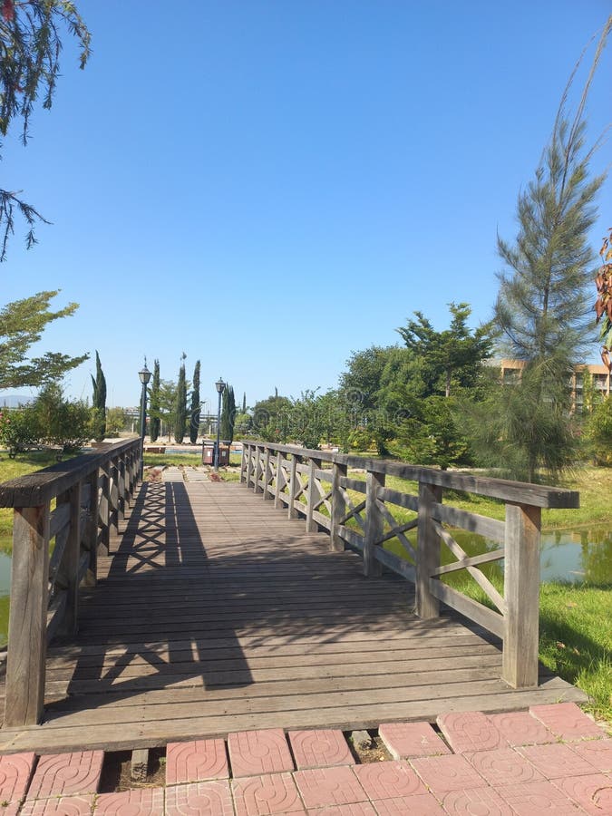 Beautiful Wooden Bridge in Hawassa Ethiopia Stock Image - Image of ...