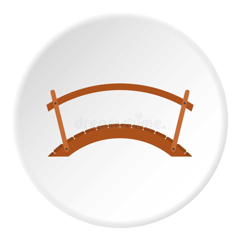 Wooden Bridge Icon, Simple Style Stock Vector - Illustration of ...