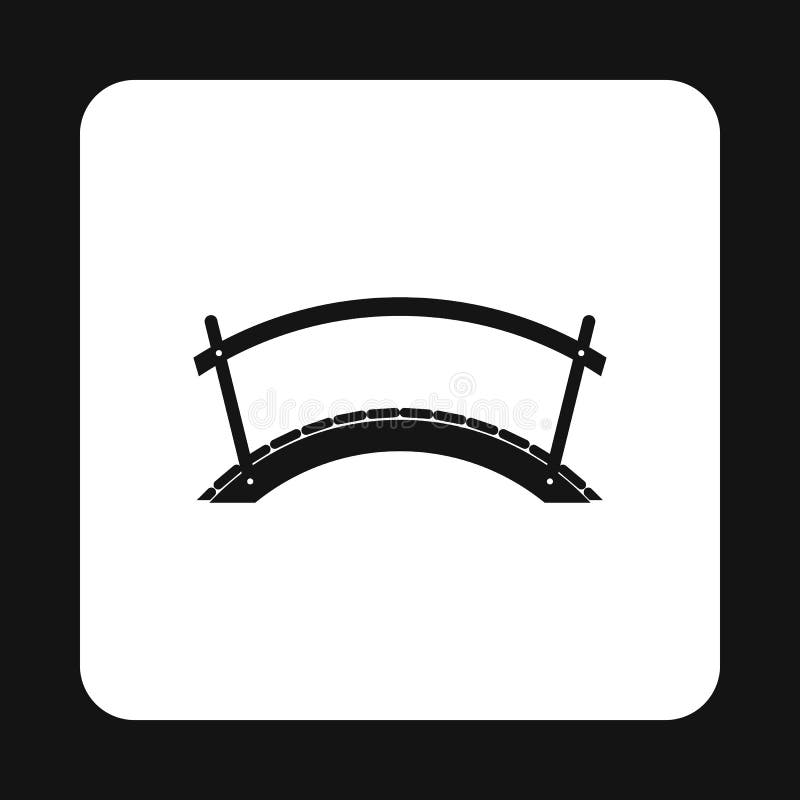 Wooden Bridge Icon, Simple Style Stock Vector - Illustration of ...