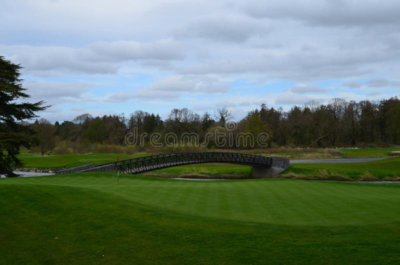 Wooden Bridge on an Irish Golf Course Stock Photo - Image of wooden ...