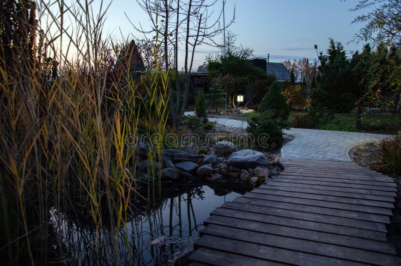Wooden Bridge in Mountain Forest View. Mountain Forest Bridge View ...