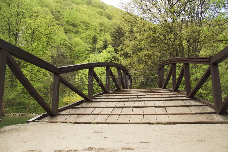 Wooden Bridge stock photo. Image of clean, outside, architecture - 68134518