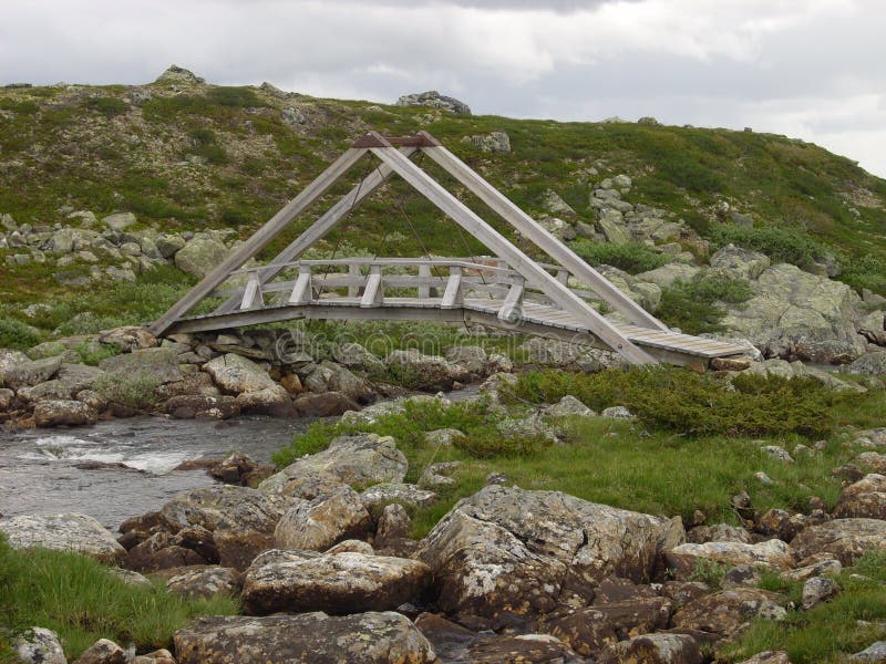 Wooden bridge in norway stock photo. Image of hardangervidda - 23367200