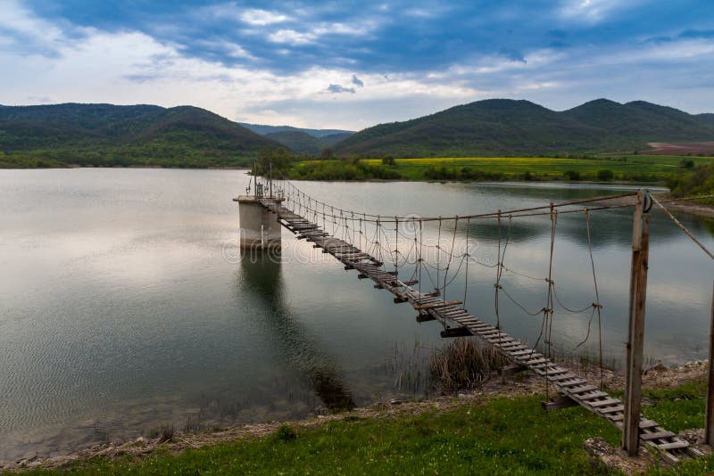 Wooden bridge stock image. Image of beautiful, serene - 45527205