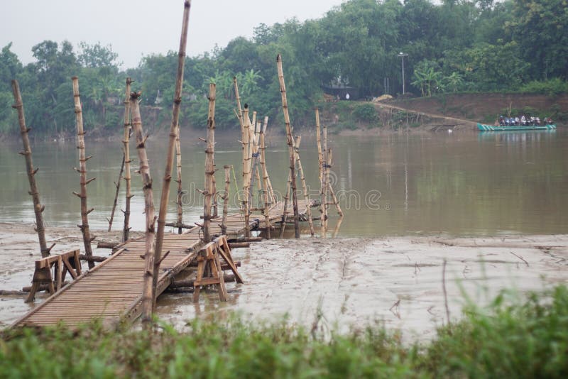 Wooden Bridge Over River Water Stock Photo - Image of water, bridge ...