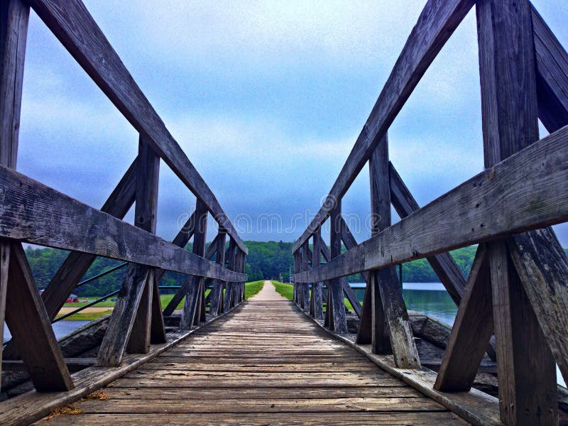 Wooden bridge stock photo. Image of bridge, spring, trees - 72203204