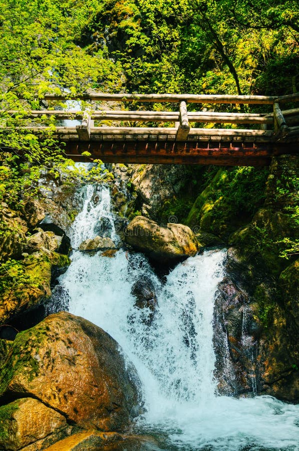 Myrtle Falls on Mount Rainier, Wash. Stock Image - Image of blue ...