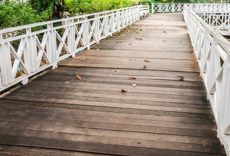 Wooden bridge pathway stock photo. Image of building - 27296286