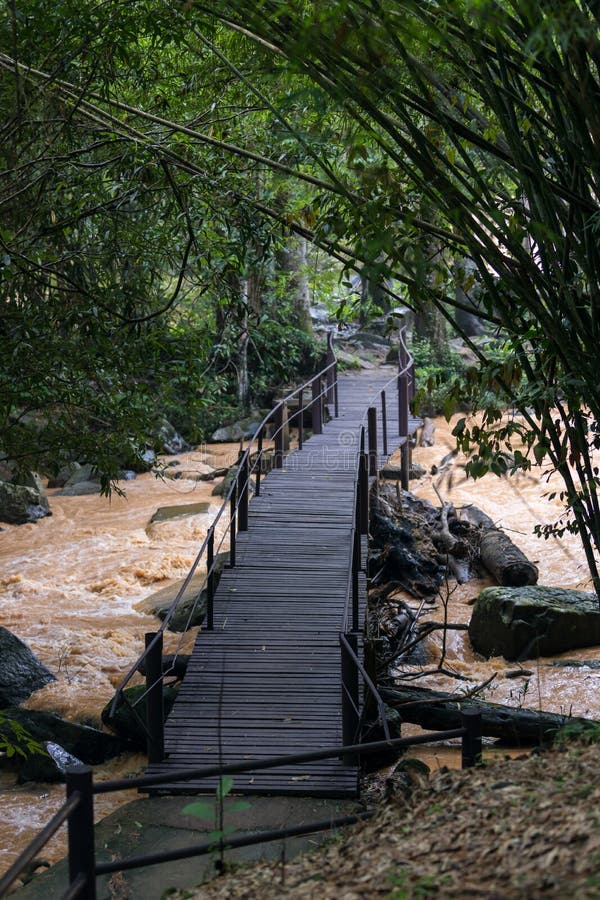 Rustic Old Footbridge Going Over a Small Creek in a Rural Area, Old ...
