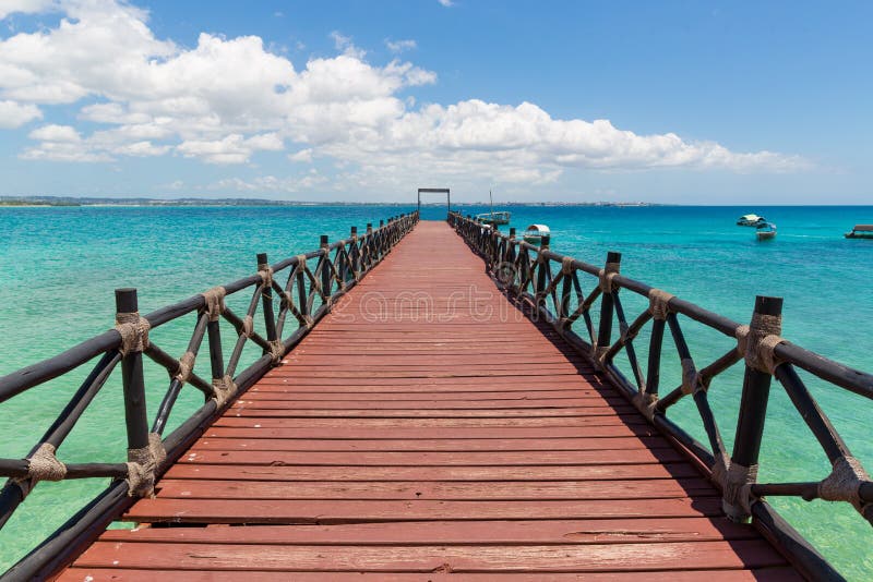 Wooden bridge on sea stock image. Image of holiday, bridge - 142694641