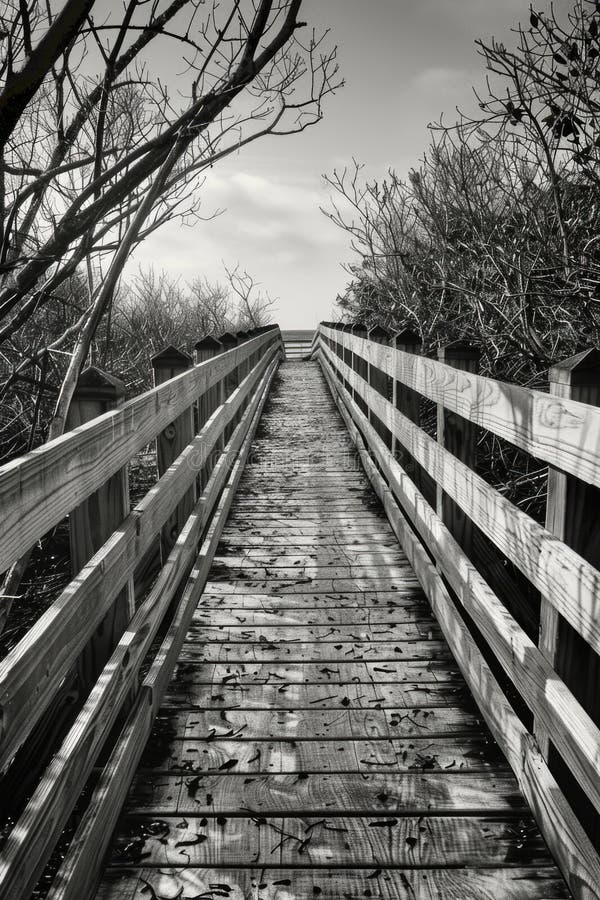 Wooden Bridge stock photo. Image of white, construction - 376977696
