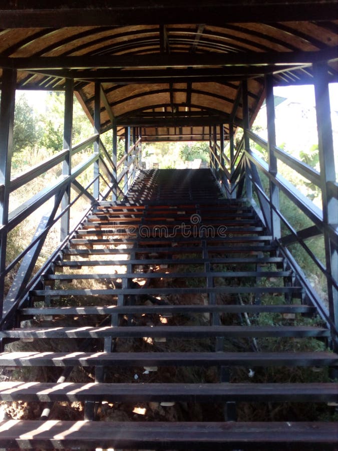 Road, steps, way up stock photo. Image of wooden, bridge - 99231258