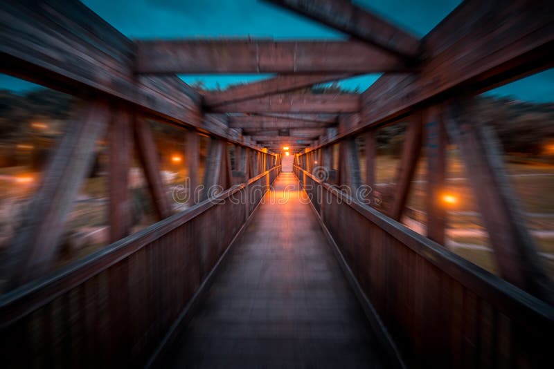 Bridge With Street Lights Picture. Image: 115774083