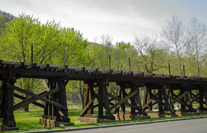 Wooden bridge structure stock image. Image of strength - 113365977