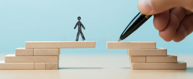 The Wooden Bridge Symbolizing Connection and Growth in Teamwork and ...