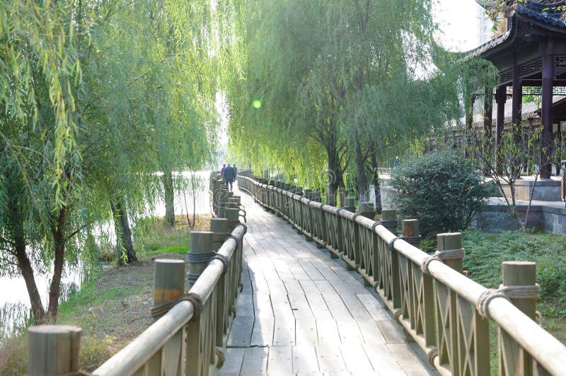 The wooden bridge editorial stock image. Image of water - 47343824