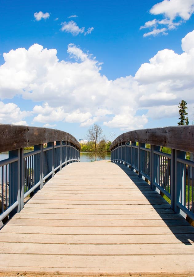 Wooden bridge view stock image. Image of garden, brook - 14342139