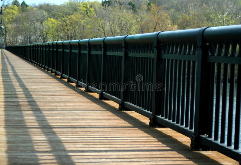Wooden bridge walkway stock image. Image of railing, bridge - 24589273