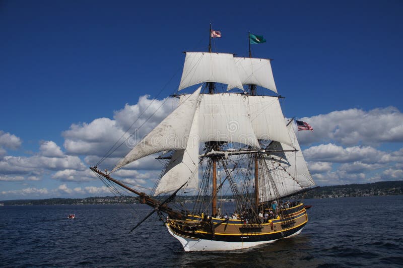The Wooden Brig, Lady Washington Editorial Stock Image - Image of ketch ...