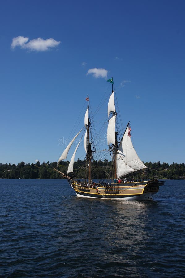 The Wooden Brig, Lady Washington Editorial Stock Image - Image of ...