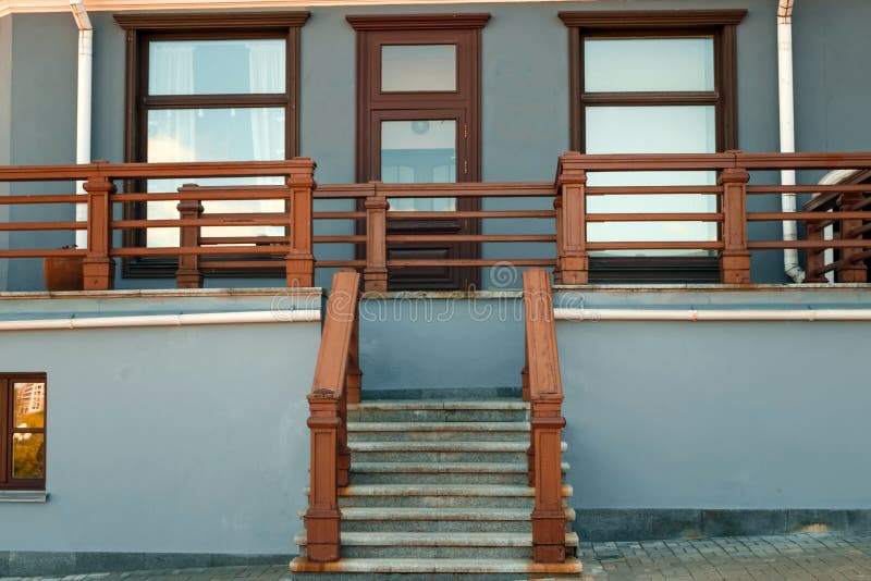 Wooden Brown Antique Railing Stock Image - Image of baluster ...